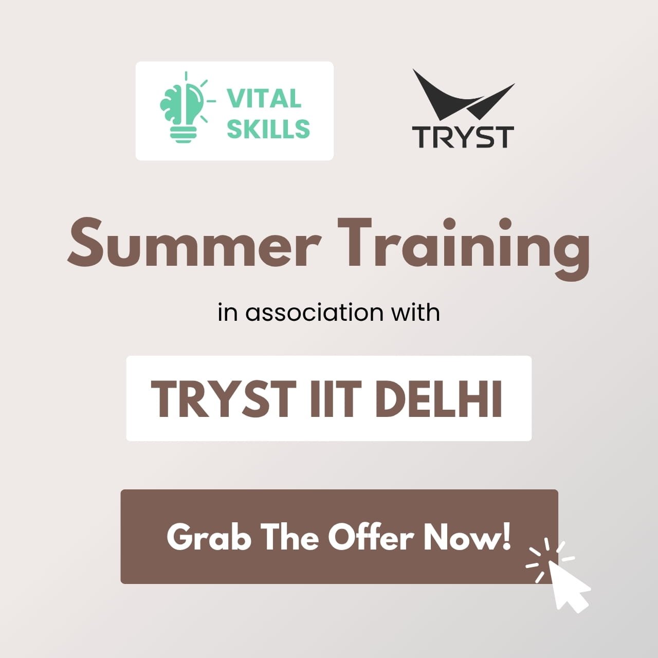 Summer Training Tryst IIT Delhi 2026 - Vital Skills